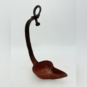 Accents | Antique Wrought Iron Betty Oil Lamp Cruisie Hanging Light ...